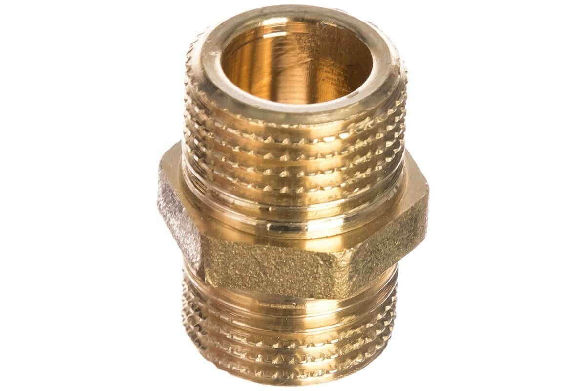 Равнопроходной ниппель ELSEN НН, 1/2", 1/2", латунь 2 шт