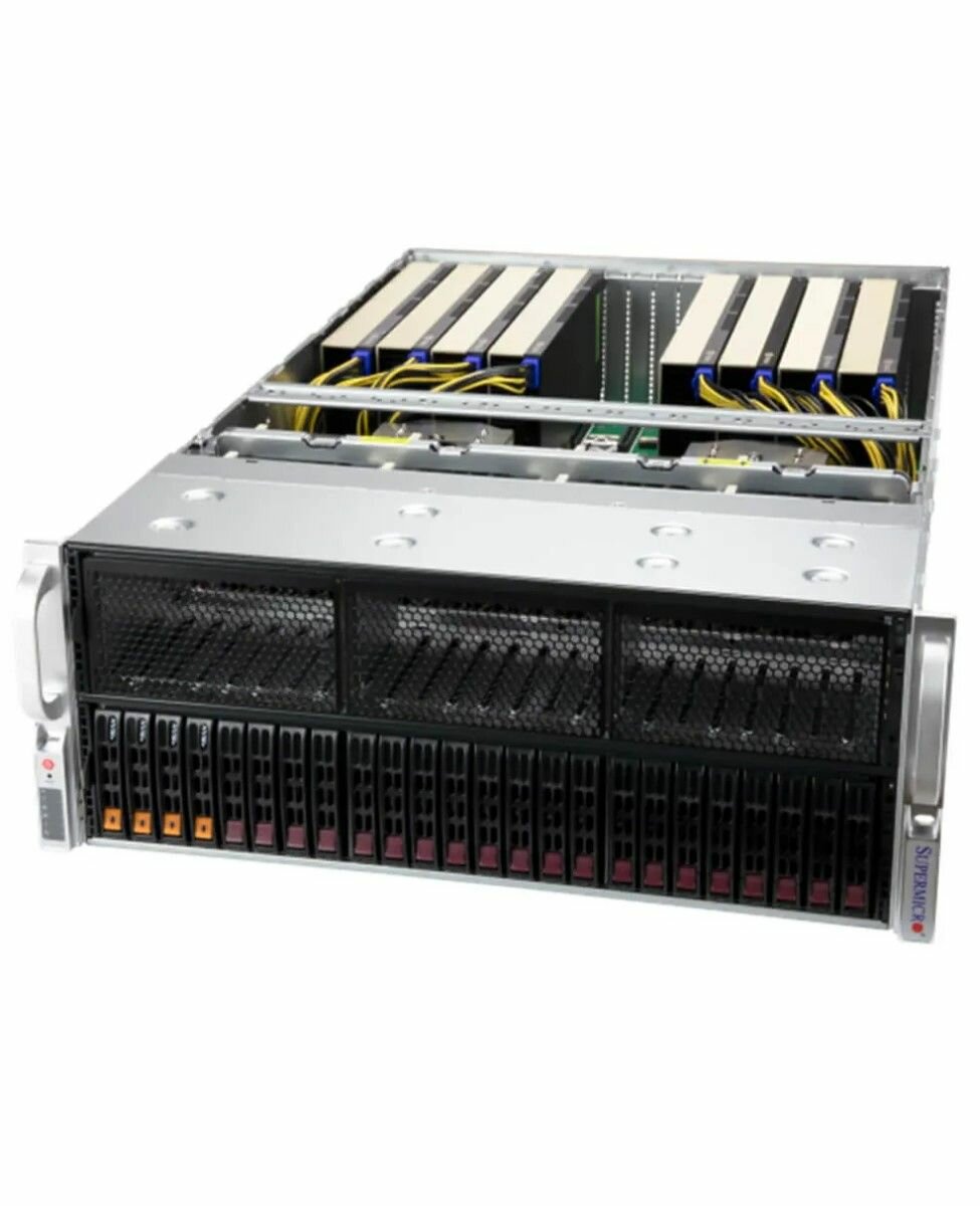Серверная платформа 4U Supermicro AS -4125GS-TNRT (2*SP5, 24*DDR5, 9*PCIe, M.2, 2*USB 3.2, VGA, 4*2000W 80+ Titanium)