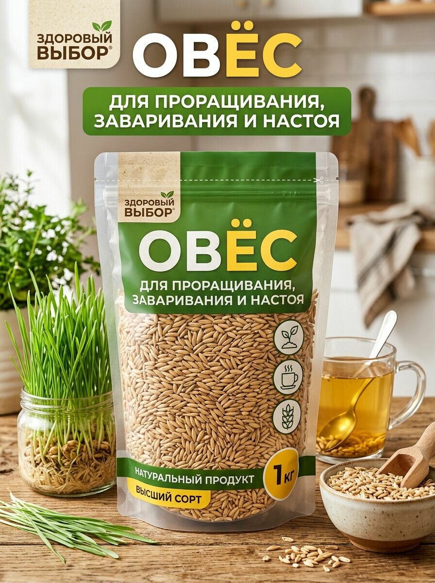 Овес для для проращивания, заваривания и настоя .