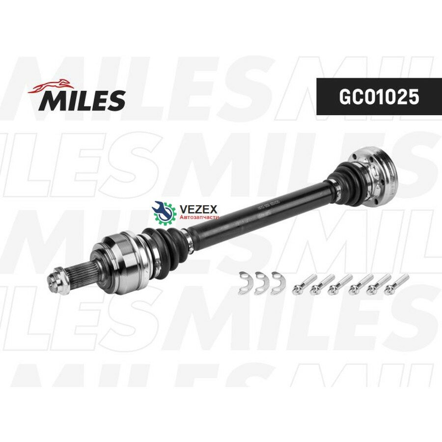 MILES GC01025 Привод в сборе левый BMW E90/E81/E87 2.5-3.0 05- (GKN 304484) GC01025