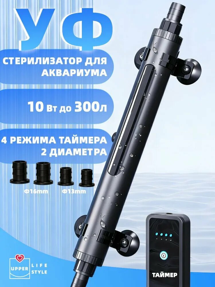УФ - стерилизатор для аквариума, Внешний, 10 Вт до 300л