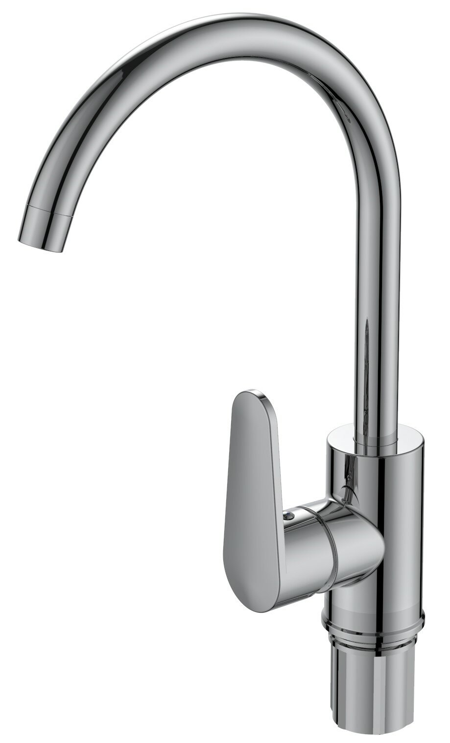 Смеситель для кухни WF519R, Водопад/Waterfall, хром, VODA