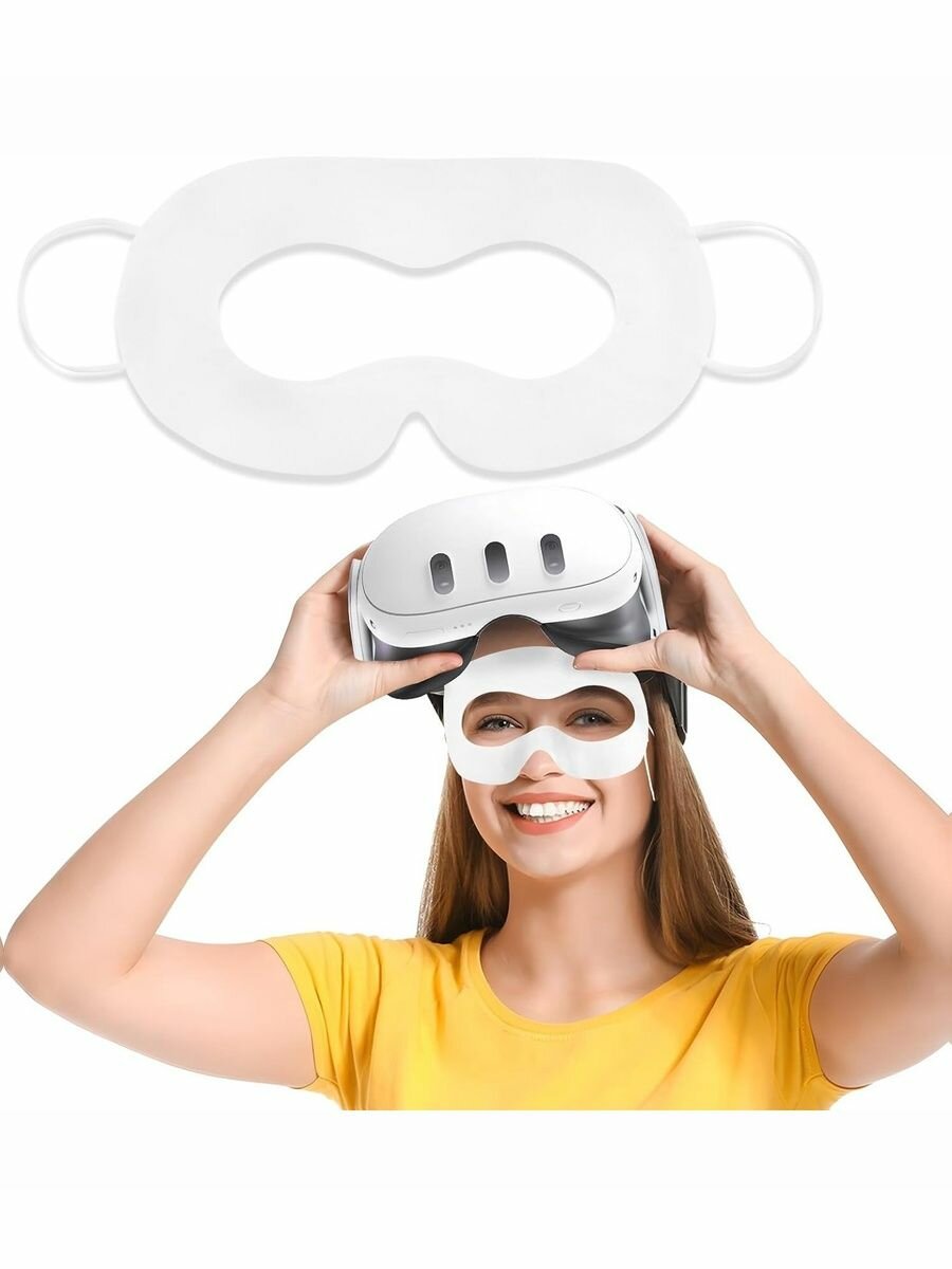 Одноразовые гигиенические маски для VR Quest 3 / 3S, Pico 4, 100 штук белые