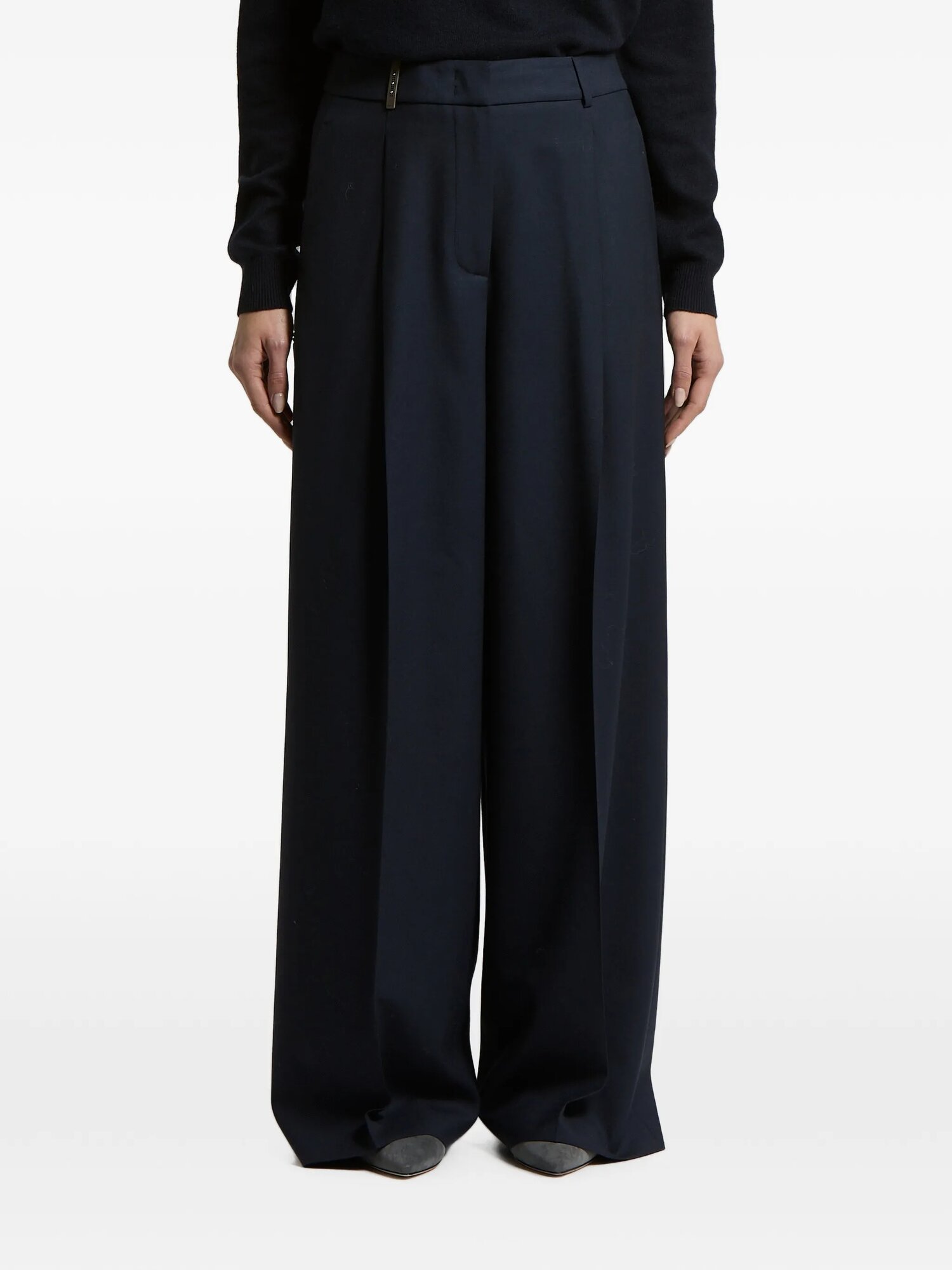Брюки Pleated wide-leg trousers
