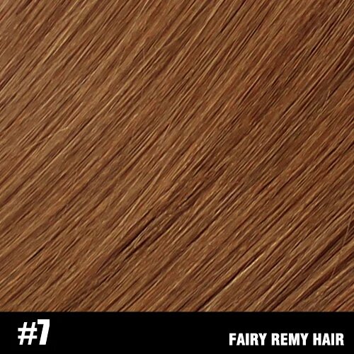 Fairy Remy Hair предварительно скрепленные волосы для наращивания, Коричневый, 25 прядей, # 7