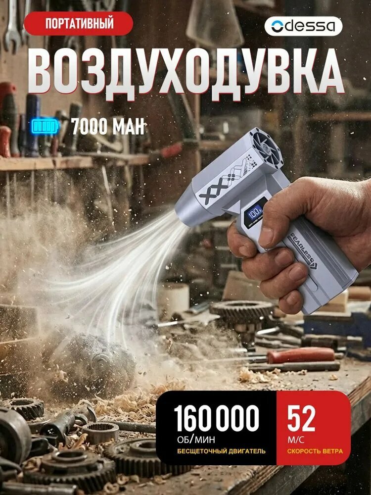 Фен для волос BAOLIFENGSHAN-Z3 150 Вт, кол-во насадок 4, светло-серый