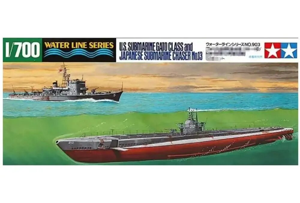 TAMIYA 31903 1/700 US SUBMARINE GATO CLASS & Японская подводная лодка №13 сборная модель корабля
