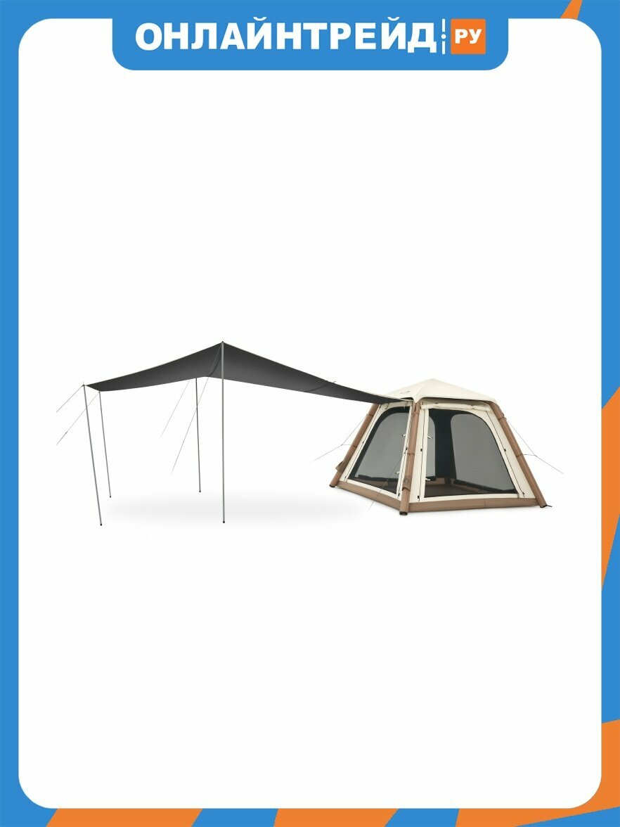 Палатка Naturehike Ango Air Pro, 3-местная, быстросборная, надувной каркас, коричневая CNK2550WS017-3BRC