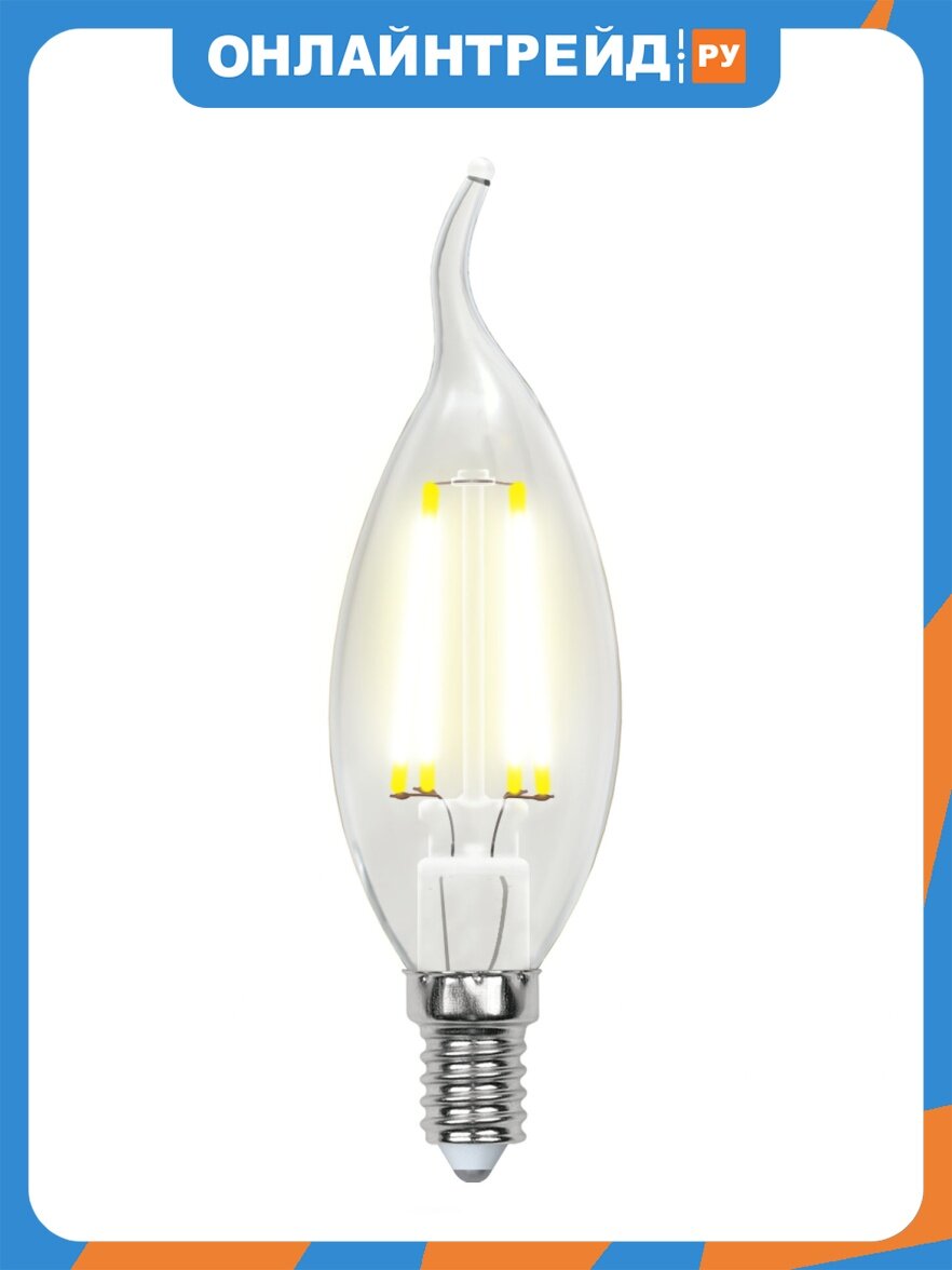 Светодиодная лампа Uniel LED-CW35-6W/WW/E14/CL PLS02WH