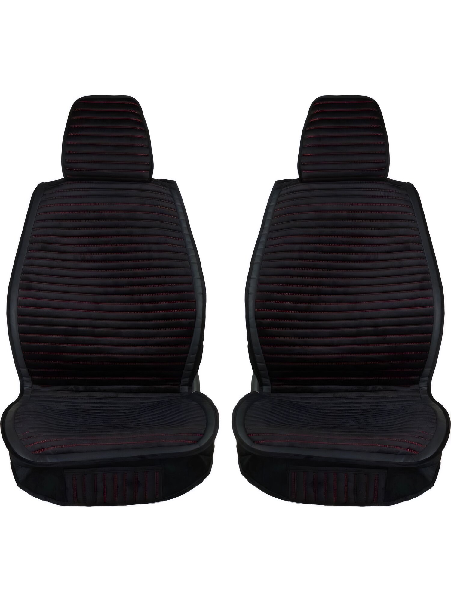 Накидки каркасные велюровые Seintex 317851 Horizont Чёрная, красная строчка