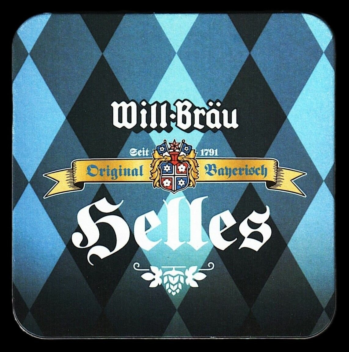 Бирдекель (костер) Will-Brau Helles Германия (подставка под пивной бокал)