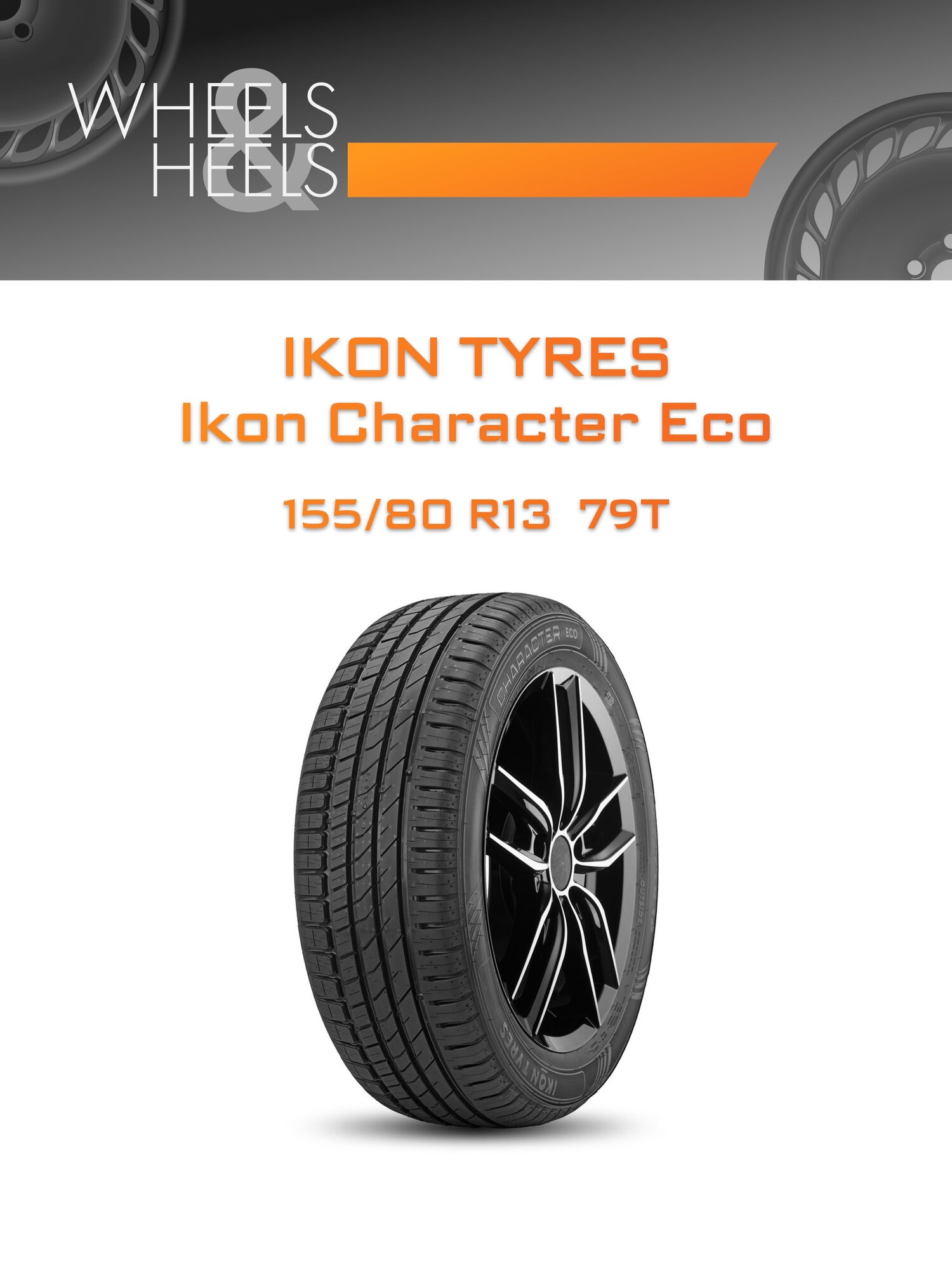 Шина автомобильная Ikon Tyres Ikon Character Eco 155/80 R13 79T SUMMER, летняя, универсальная