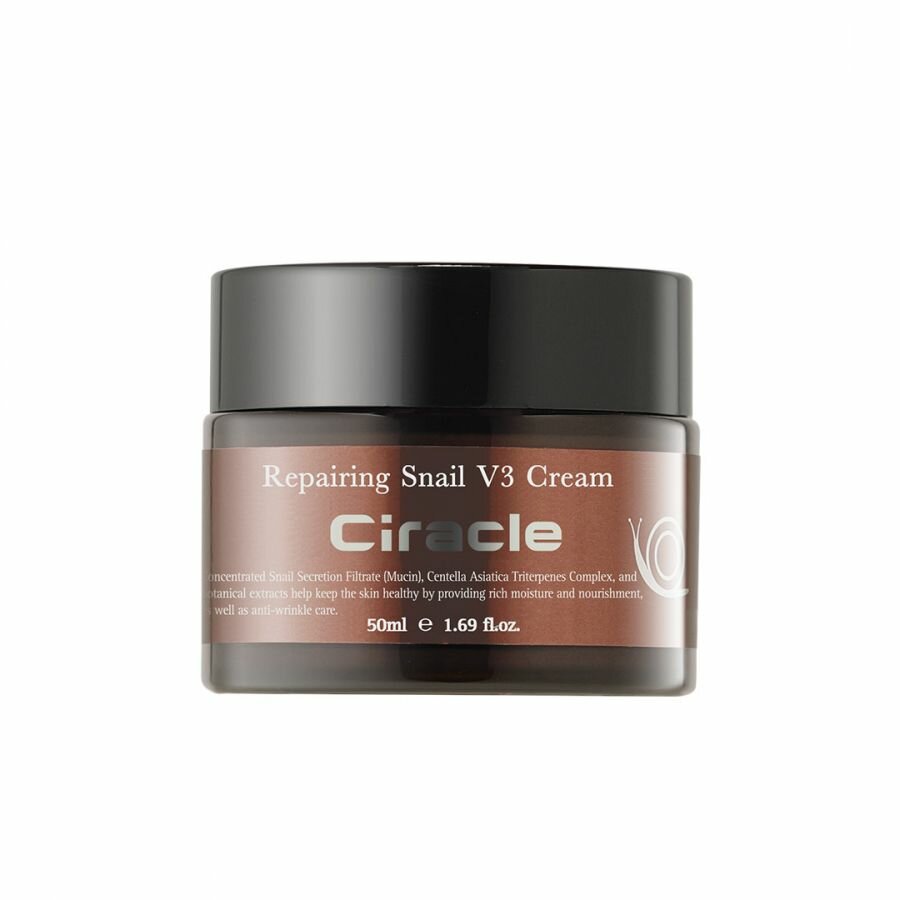 Ciracle крем для лица восстанавливающий с муцином улитки, Repairing V3 Snail Cream 50 мл.