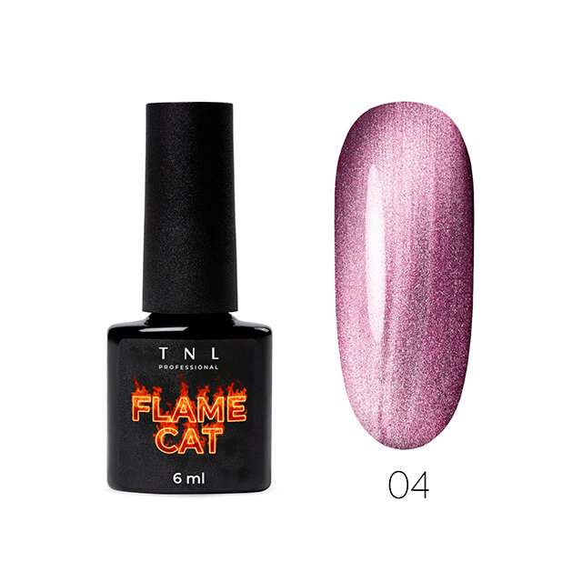 Гель-лак Flame Cat №4 опаляющая энергия, корейская кошка, TNL Professional, 6 мл