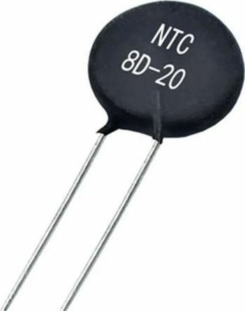 Термистор RUILON NTC 8D-20 8- -55- +200- 6A прямой, P эквивалент 7.5mm NTC,1 шт