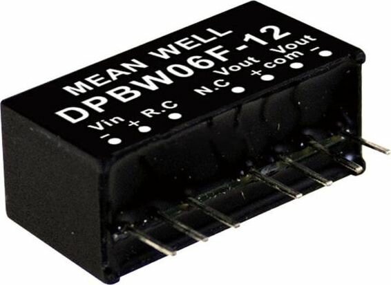 MEAN WELL DPBW06G-05 Преобразователь DC/DC, 6Вт, Uвх 18-75В, Uвых 5ВDC, Uвых.2 -5ВDC, 1шт