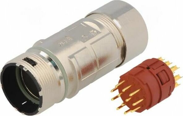 LAPP KABEL 75009713 Разъем M23, "папа", пайка, 100В, PIN 12, вилка, на провод, прямой, 1шт