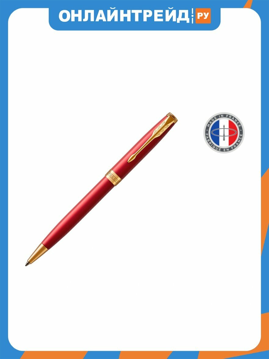 Ручка шариковая Parker Sonnet Core K539 (CW1931476) LaqRed GT M чернила черн. подар. кор.