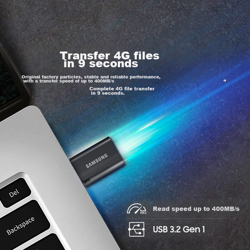 Samsung 512GB Type-C Секретный серый USB-флешка 400 МБ/с скорость чтения совместимость с телефонами планшетами