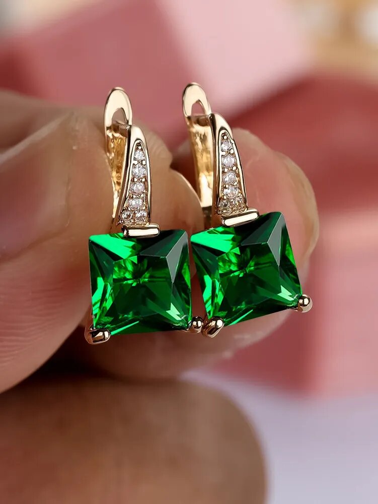 Серьги, фианит