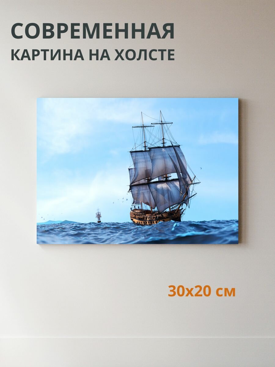 Картина на холсте Декоративный сюжет 30x20 см