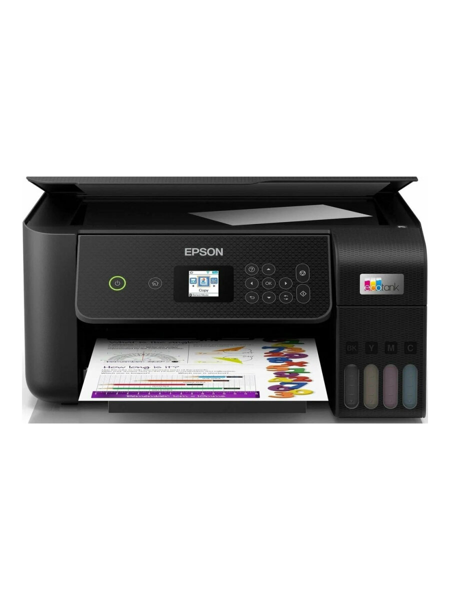 МФУ струйный EPSON EcoTank L3260 чёрный (A4, принтер/сканер/копир, 5760x1440dpi, 33/15ppm, СНПЧ, WiFi, USB) (C11CJ66408)