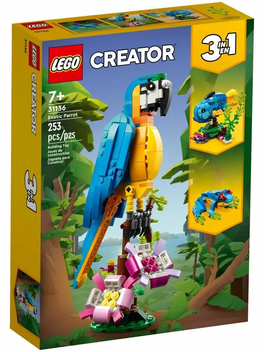 Конструктор LEGO Creator 31136 Экзотический попугай 3в1