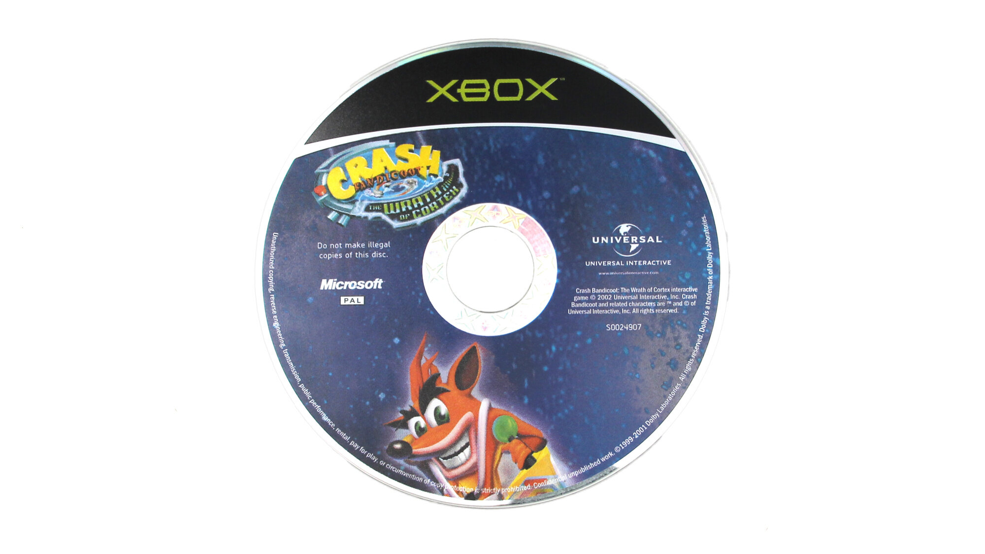 Crash Bandicoot The Wrath of Cortex (Xbox Original, без коробки)