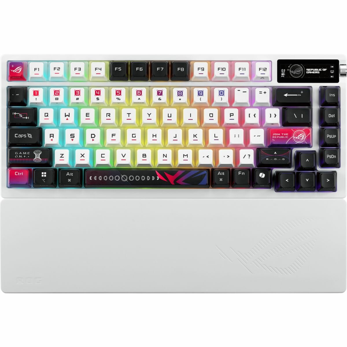 Клавиатура ASUS ROG Azoth X гибридная, USB Type-C, Bluetooth, радиоканал, чёрный