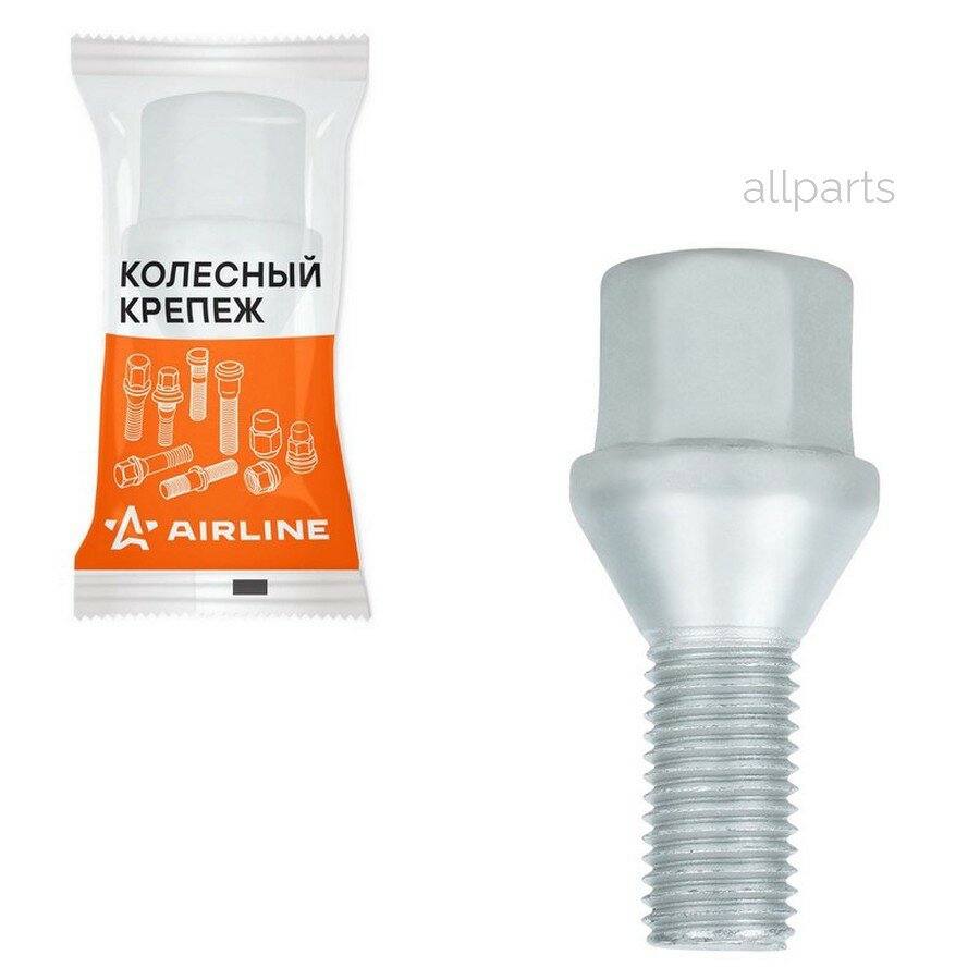 AIRLINE ABLT221 Болт колесный M12x1 5x22x51 конус ключ 17 дакромет 1 шт Лада/Renault/Dacia (ABLT221)