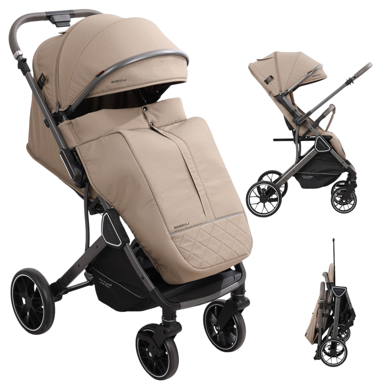 Прогулочная коляска BREND LUXMOM ORIGINAL A81, до 3х лет, перекидная ручка, цвет хаки