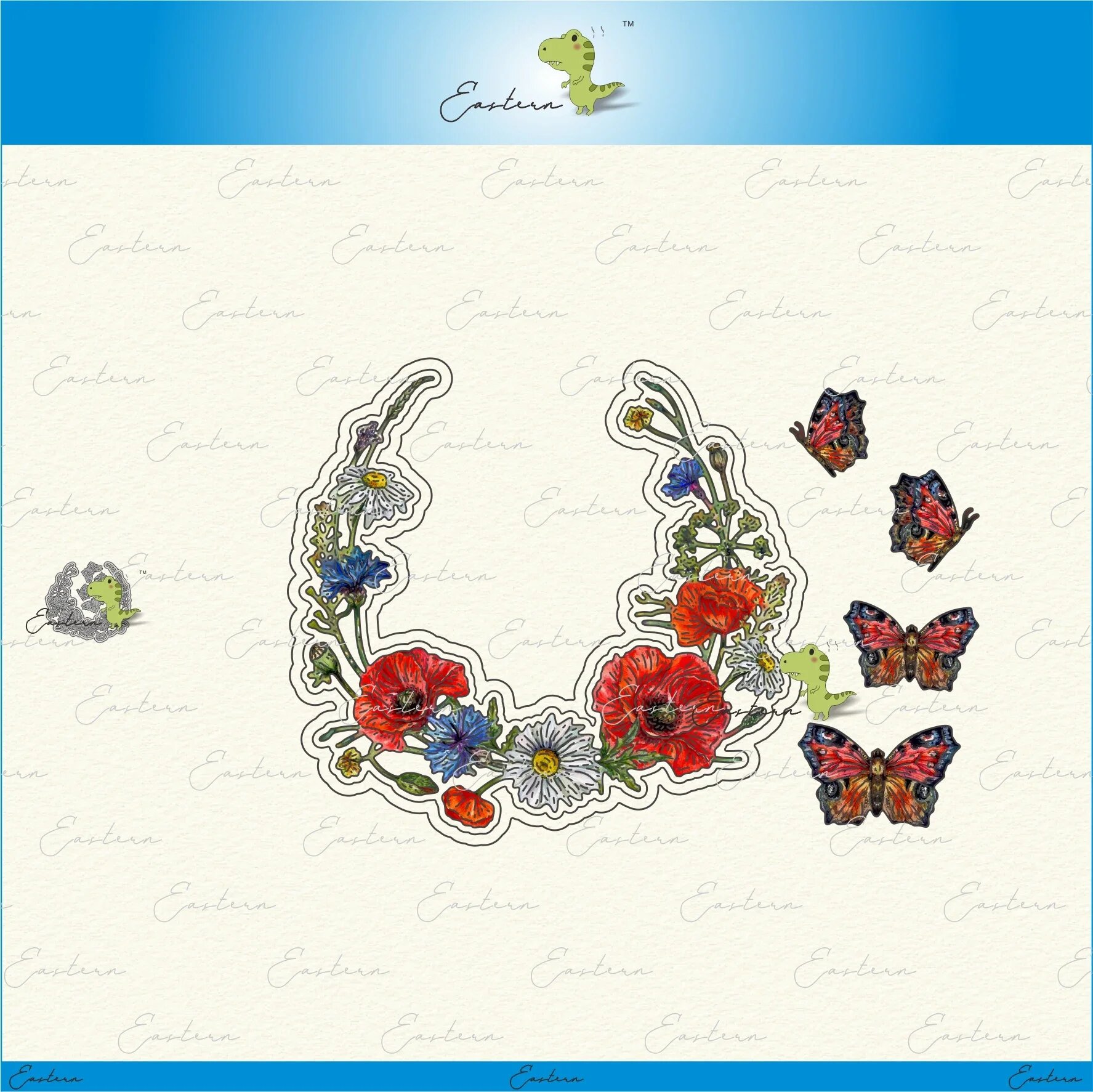 Металлические штампы Fleur для скрапбукинга Matching color paper