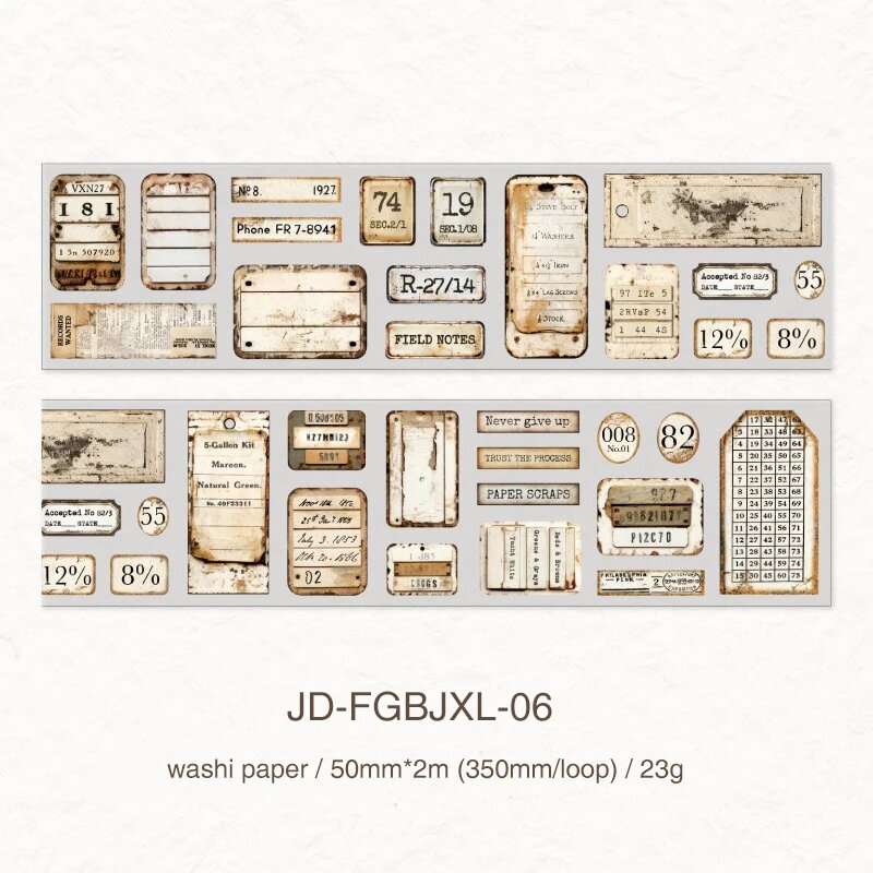 Винтажная лента васи JD-FGBJXL-01 Retro Marks JD-FGBJXL-06