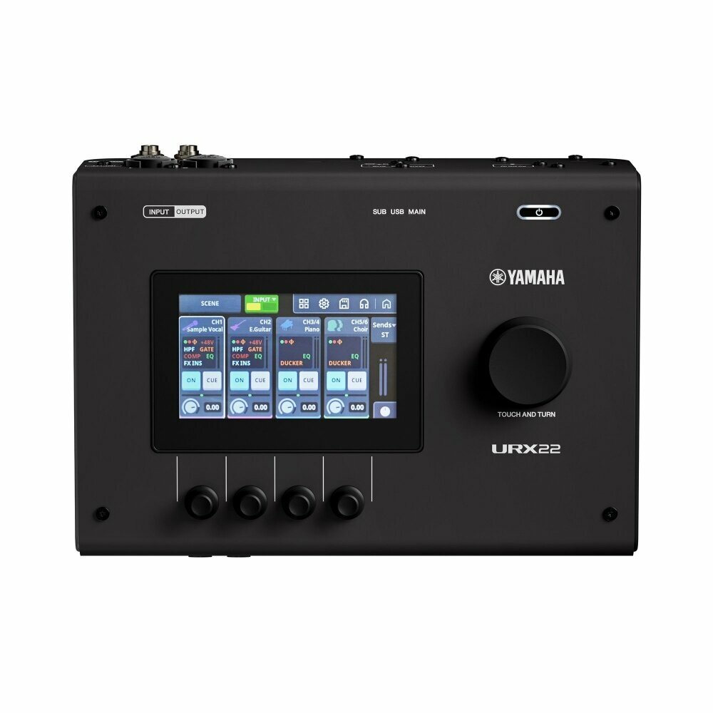 Звуковой процессор Yamaha URX22, Аудиоинтерфейс USB-C (4 входа / 2 выхода) с поддержкой 32 бит / 192 кГц
