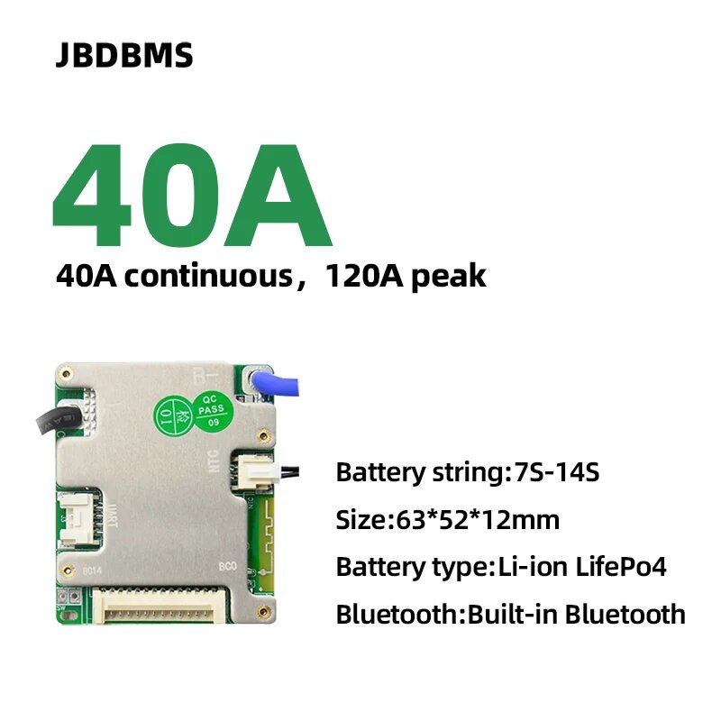 JBD BMS 7-14S 40A Bluetooth для Li-ion