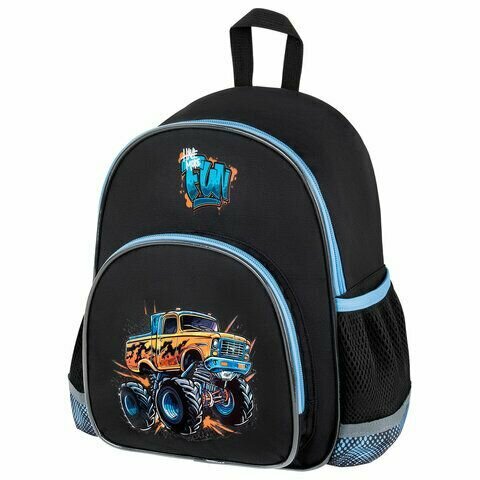 Рюкзак BRAUBERG KIDS PLAY детский, 1 отделение, 3 кармана, Funny wheels, 29х23х12 см, 273149