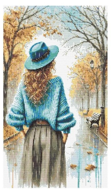 Набор для вышивки крестом Dahlia Autumn Walk 18CT 16CT 14CT 16CT white canvas