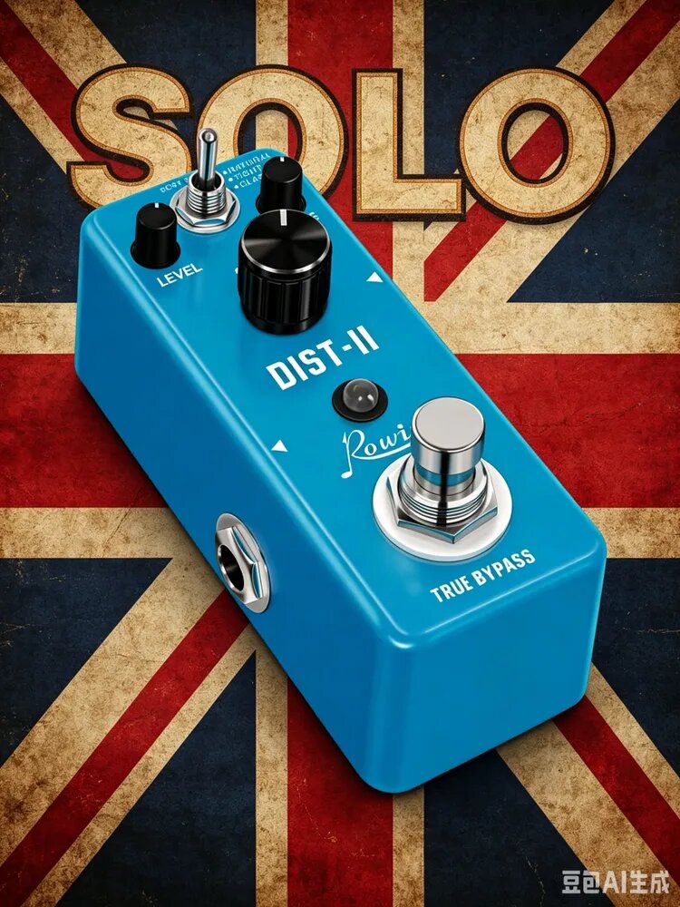 Rowin LEF-301B DIST-II Solo Dist, мини-педаль высокогейнового дисторшна для гитарных соло, три режима Natural/Tight/Classic, отличная динамика, цельнометаллический корпус, истинный байпас
