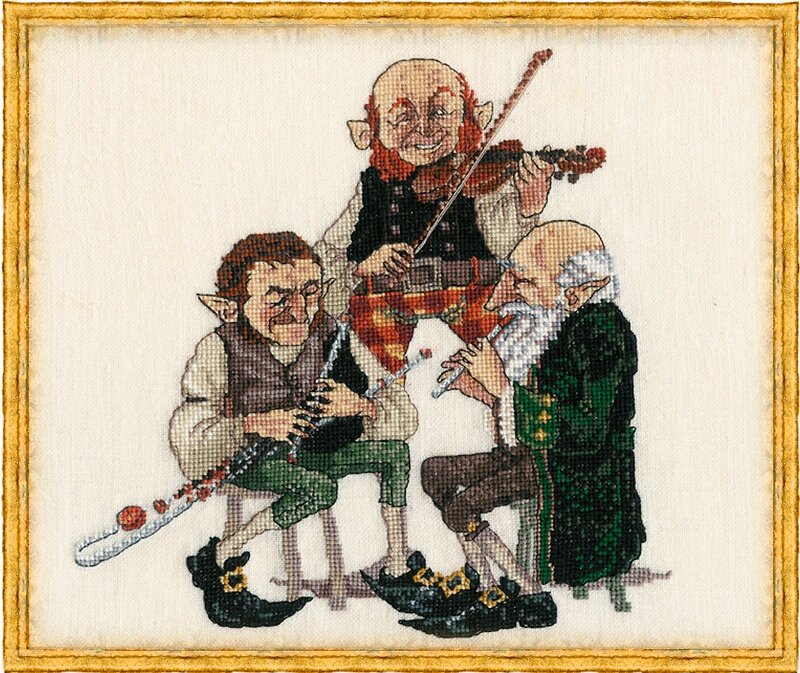 Набор для вышивания Nimue Uilleann pipe-Mus A, Музыкальная труба Уиллена, 21х21 см (ND. NIM.13-A009. K)