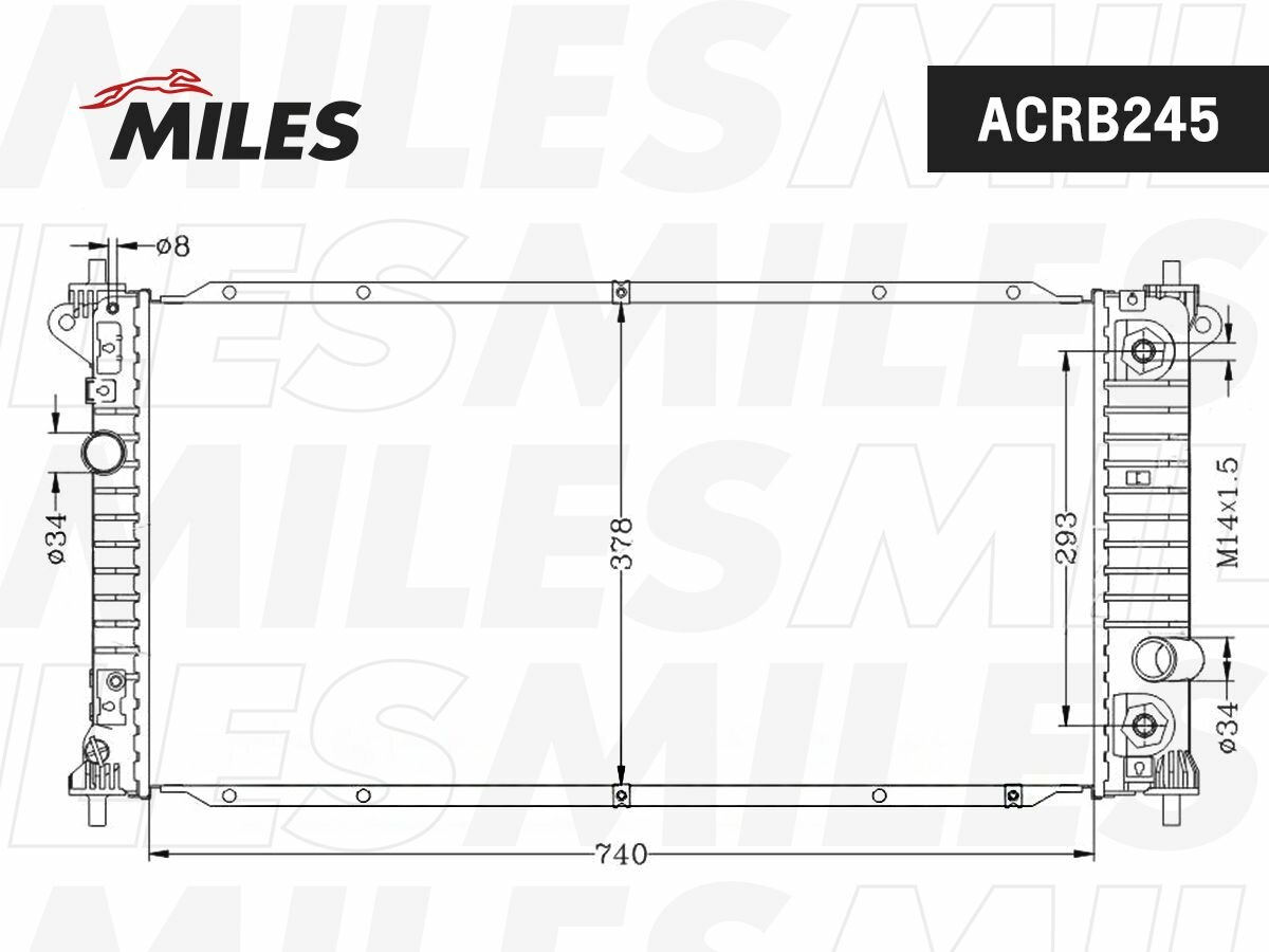 Радиатор, MILES ACRB245