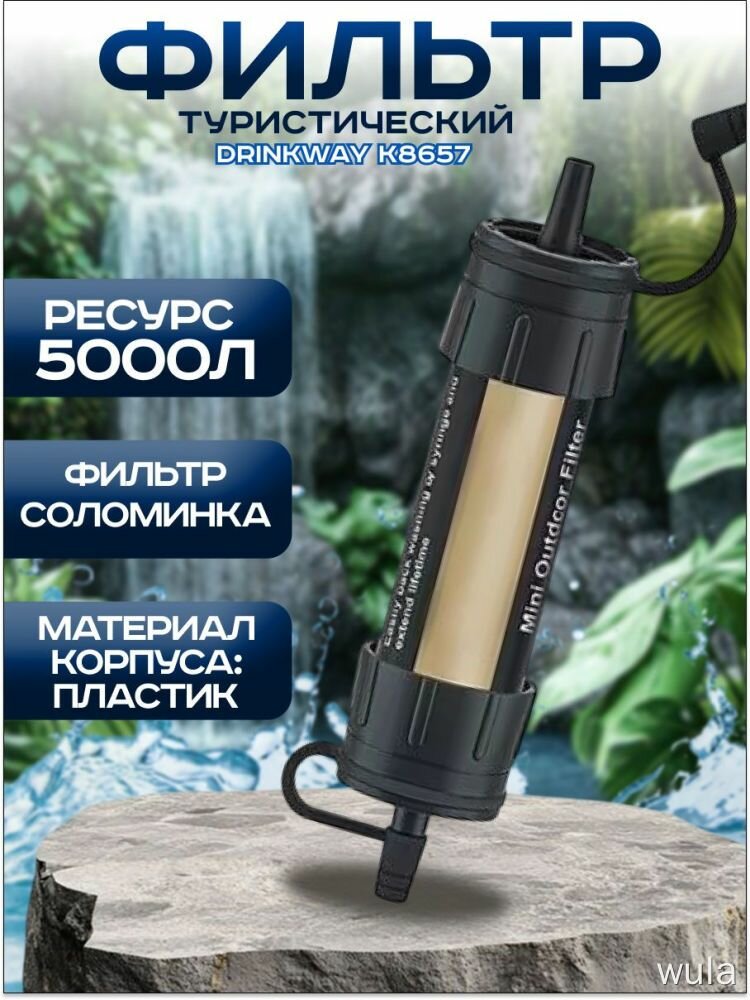 Фильтр для воды походный туристический на бутылку Drinkway K8657 777