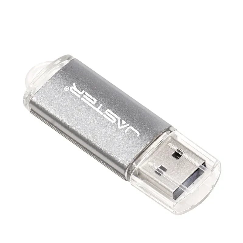 USB-флешка JASTER 128ГБ металлическая Серый, 64 ГБ, Серебряный, Silver