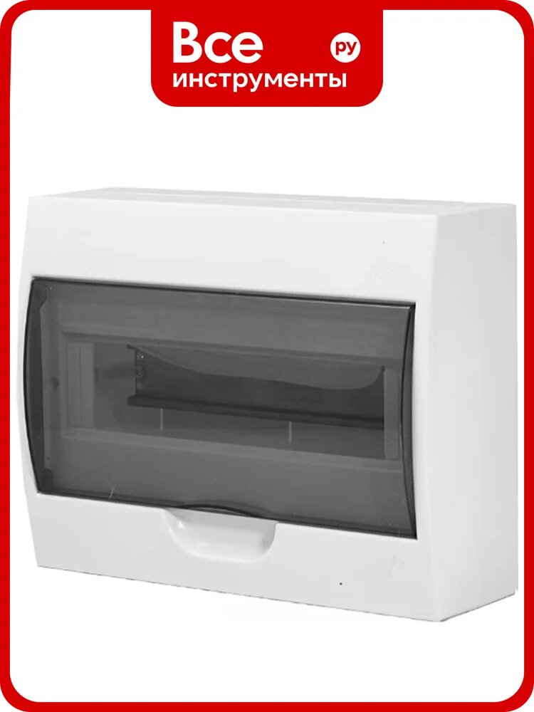 Бокс U-plast IP41, прозрачная дверь, 1 шт ЩРН-П-12 омега, корпус из полистирола, установка внутри и снаружи помещения