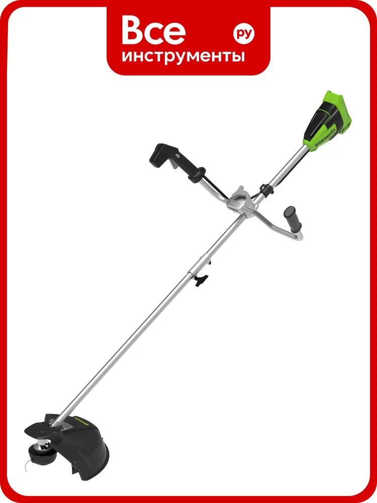 Бесщеточный аккумуляторный триммер Greenworks GD40BCB 40 В, ведения дачного хозяйства