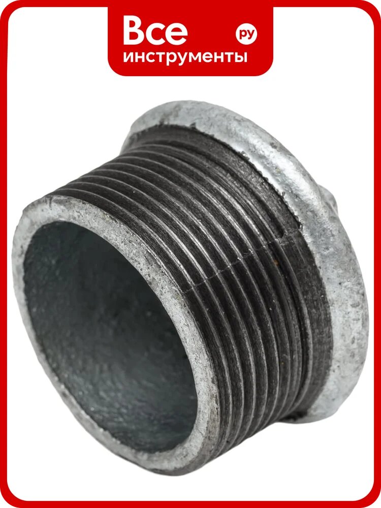 Заглушка чугун оцинкованная Fittex PLUS Ду 40 1 1/2" НР 128-3202