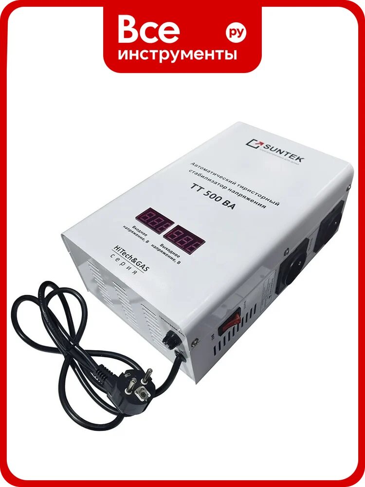 Тиристорный стабилизатор напряжения 120-280В SUNTEK TT-500, защиты оборудования