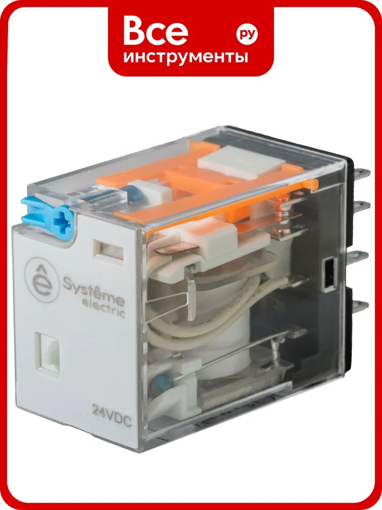 Реле Systeme Electric 10A 2CO 24VDC тест кнопка LED SXM2CB2BD