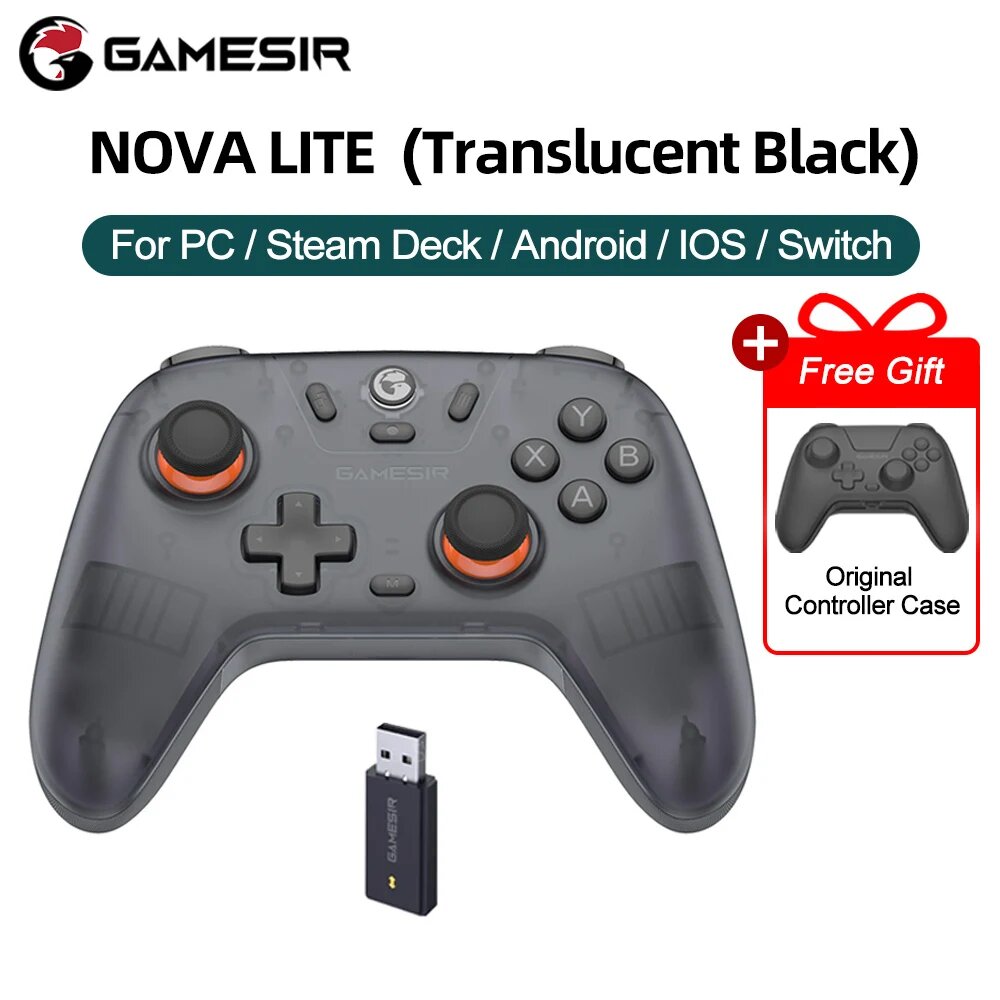 Игровой контроллер GameSir Nova Lite для ПК, Switch 2, Nintendo Switch Черный, Black
