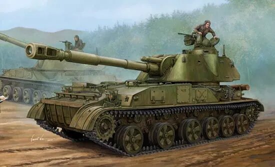 1/35 Советская самоходная гаубица 2С3 калибра 152 мм ранняя модель. Сборочная модель