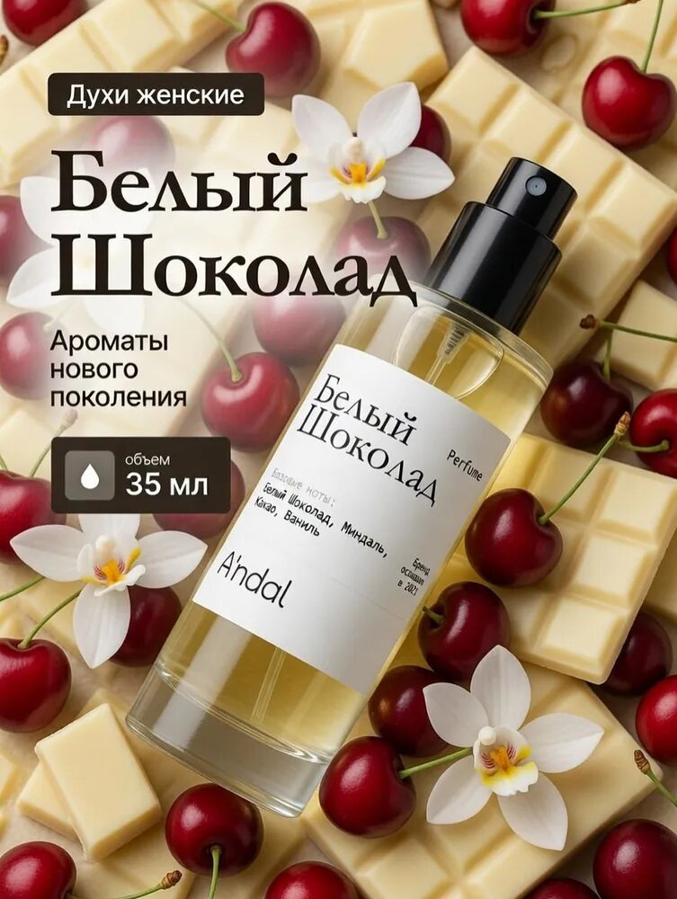 Духи женские Белый шоколад 35мл стойкий нишевый селективный парфюм масляный White Chocola с феромонами